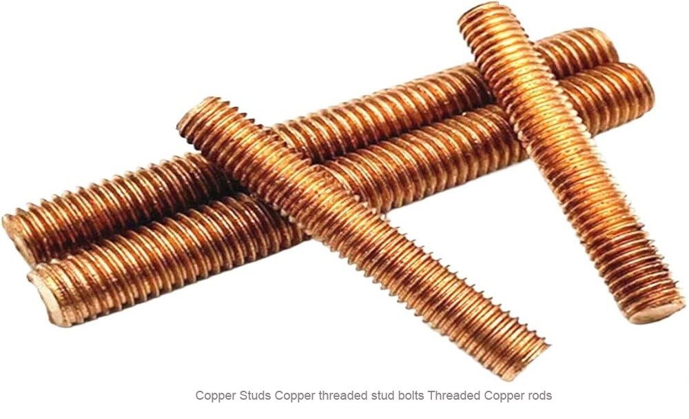 Copper Studs Copper threaded rods Stud Bolts - Conex Screws and Fasteners