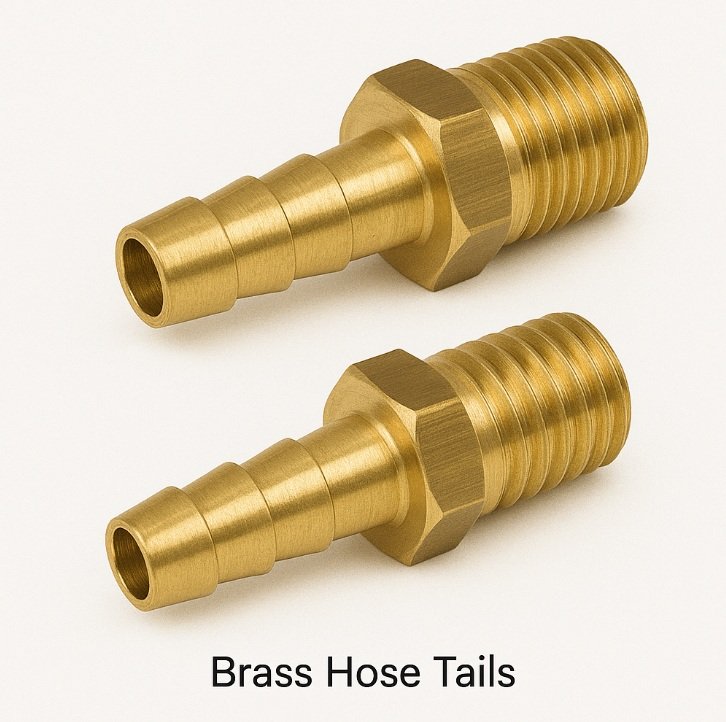 Brass hose Barbs, Brass hose tails, Brass hose Connectors - Conex Screws and Fasteners